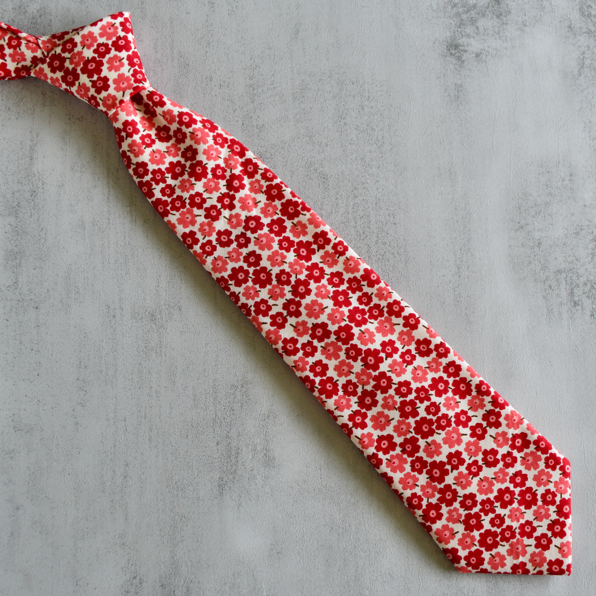 Candy Dipped Tie | Handmade Men's Accessories | Red Floral Print ...
