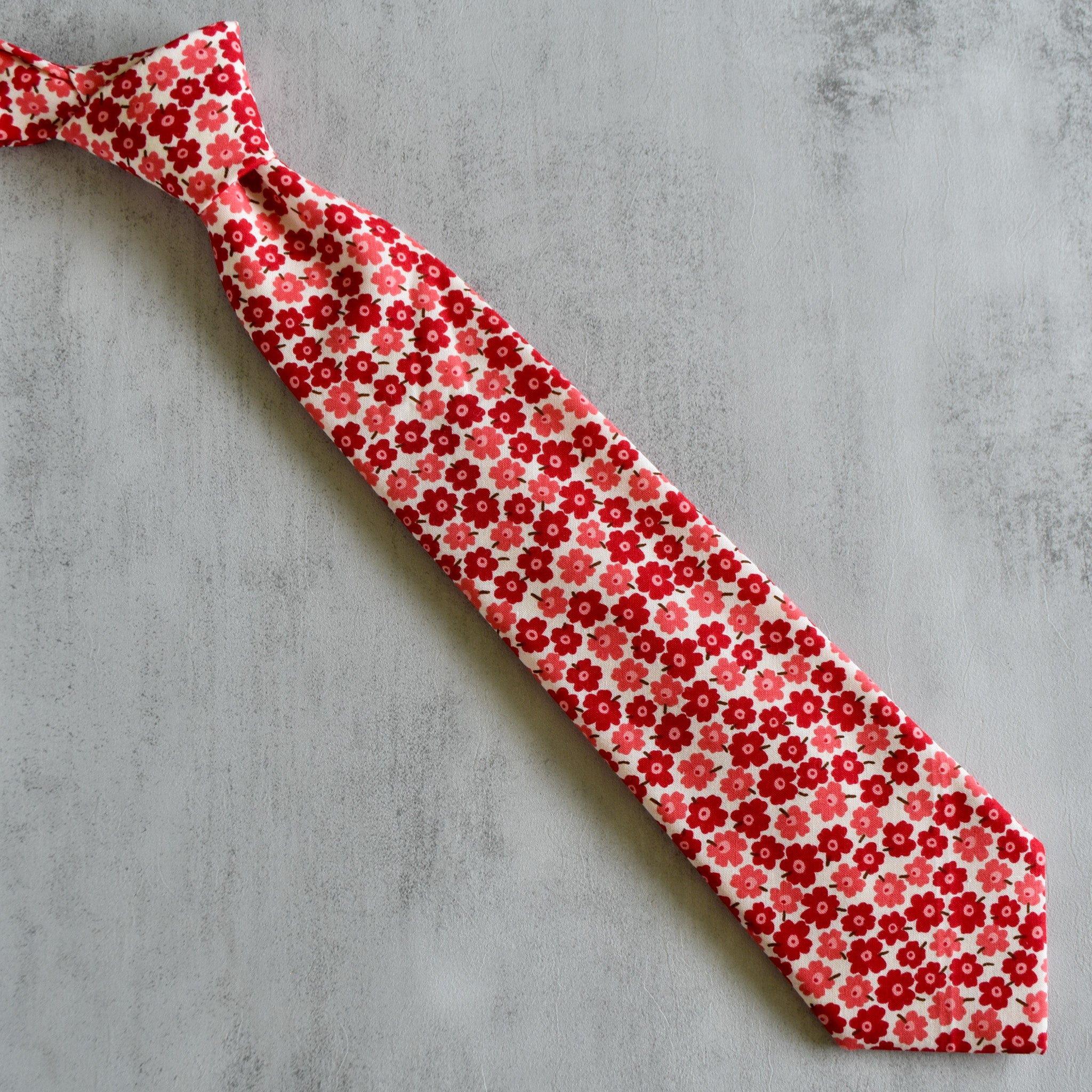 Candy Dipped Tie | Handmade Men's Accessories | Red Floral Print ...