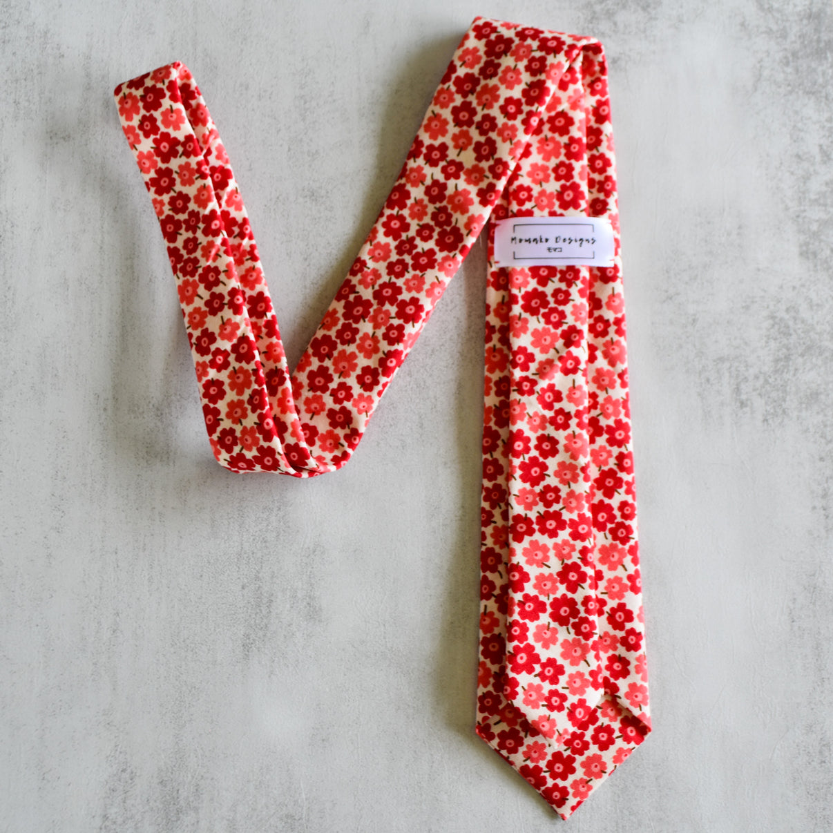 Candy Dipped Tie | Handmade Men's Accessories | Red Floral Print ...