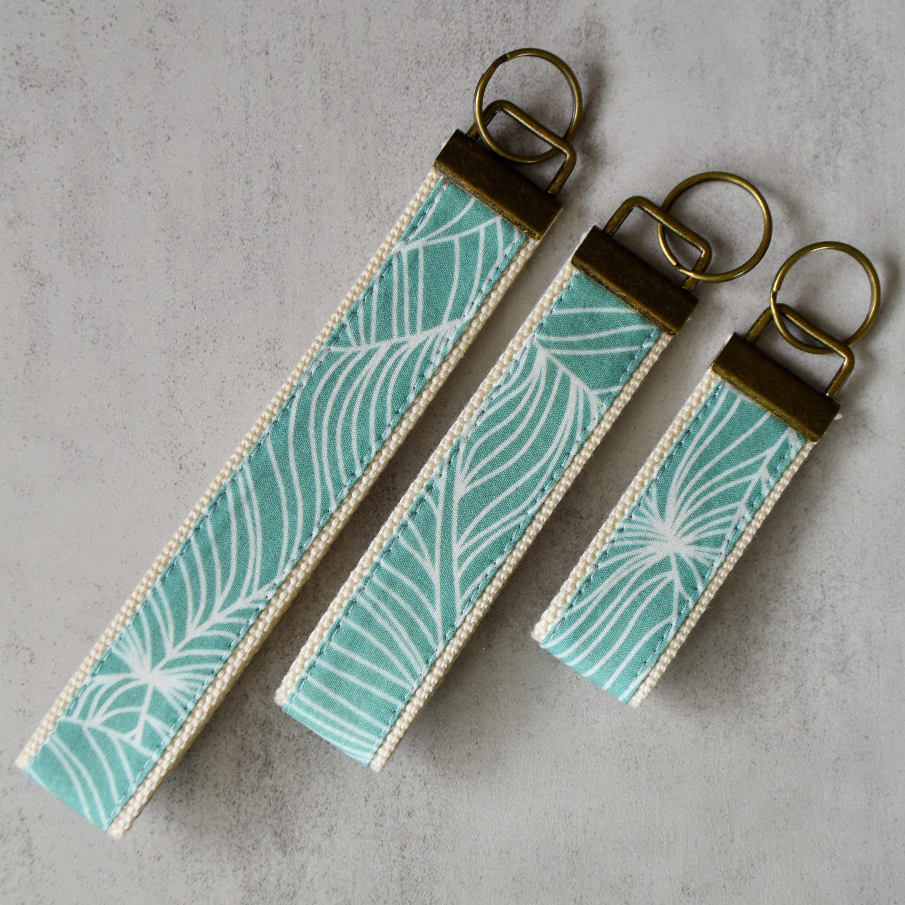Natural Connection Key Fobs — Pale Green Leaf Print for Everyday Use ...